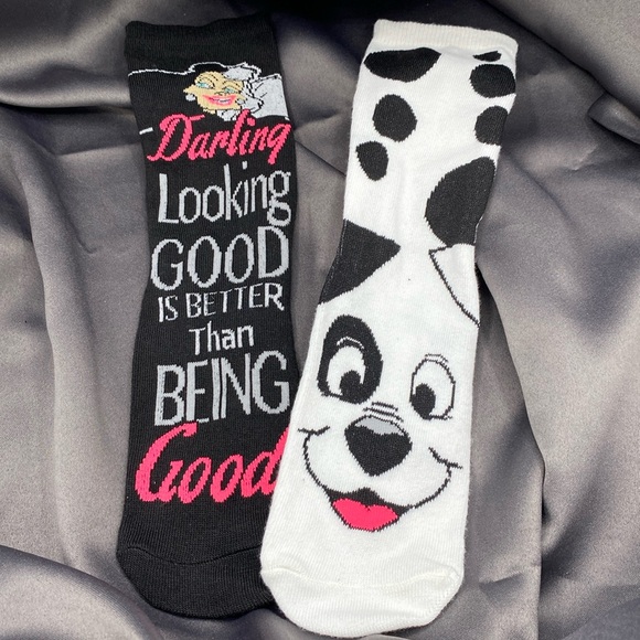 Disney | Accessories | Disney Miss Match 1 Dalmatians Socks | Poshmark